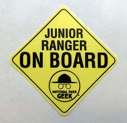 Jr. Ranger On Board Sticker (includes shipping, via USPS only ...