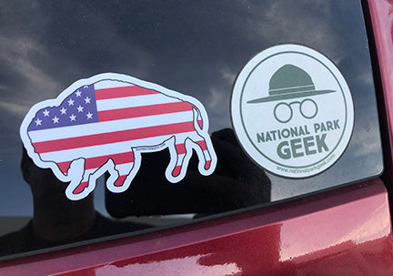 Bison Sticker (includes US shipping, via USPS only) - National Park Geek